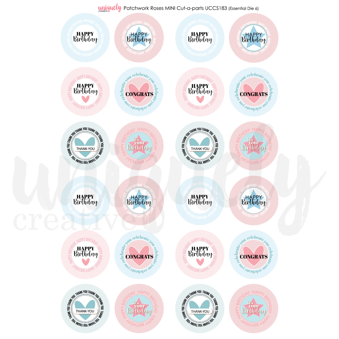 Uniquely Creative Patchwork Roses Mini Cut-a-Part Sheet – Creative Junket