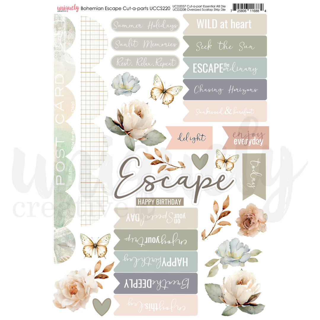 Uniquely Creative Bohemian Escape Cut-a-Part Sheet – Creative Junket
