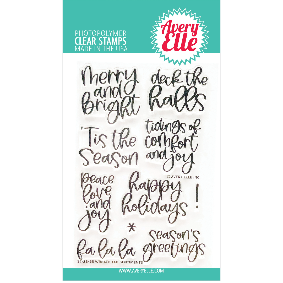 Avery Elle Clear Stamp Set-Wreath Tag Sentiments – Creative Junket
